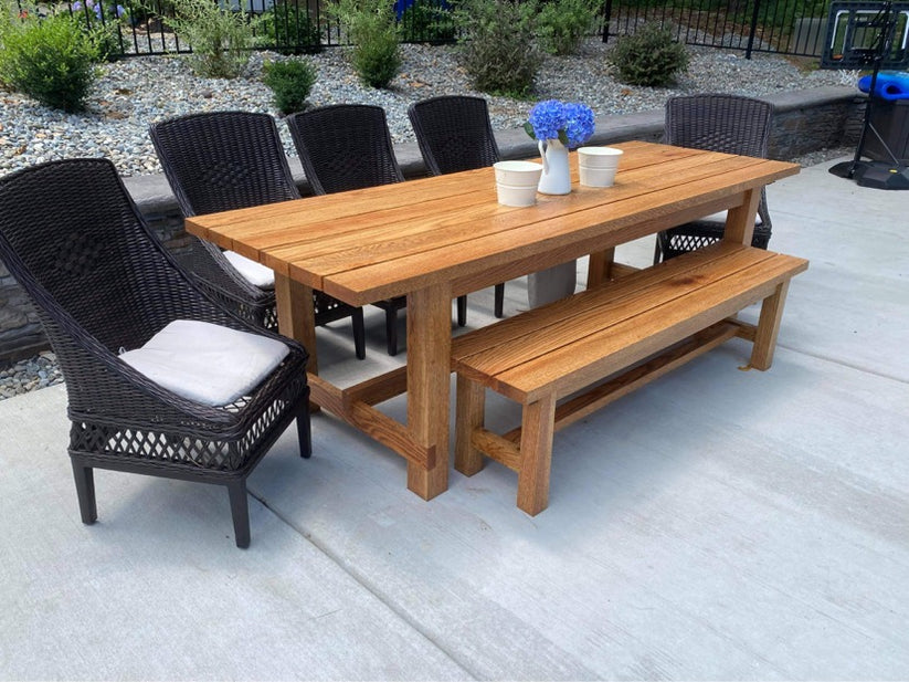 Outdoor Amish Made Picnic Table | Solid Wood Hand Made Tables – Barn to ...