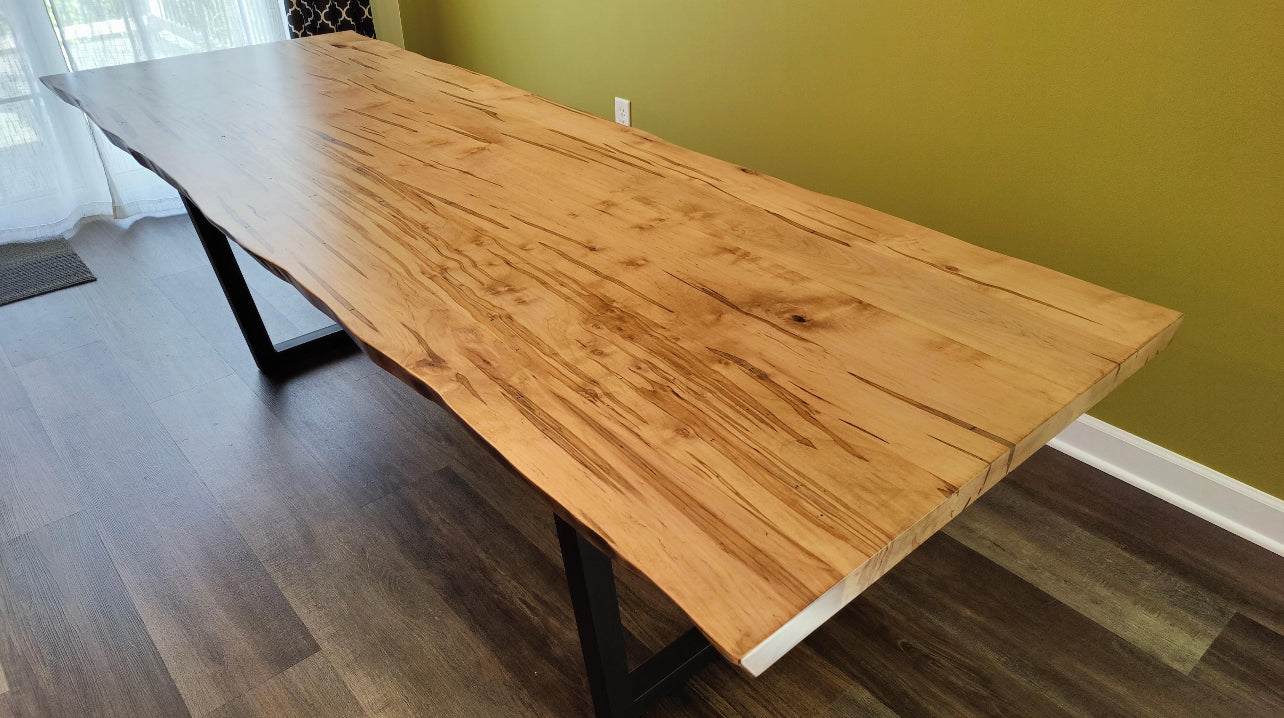 Live Edge Wormy Maple Table – Barn to Table Rustics